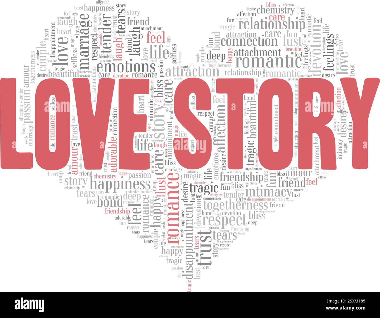 Love Story vector illustration word cloud isolated on a white ...
