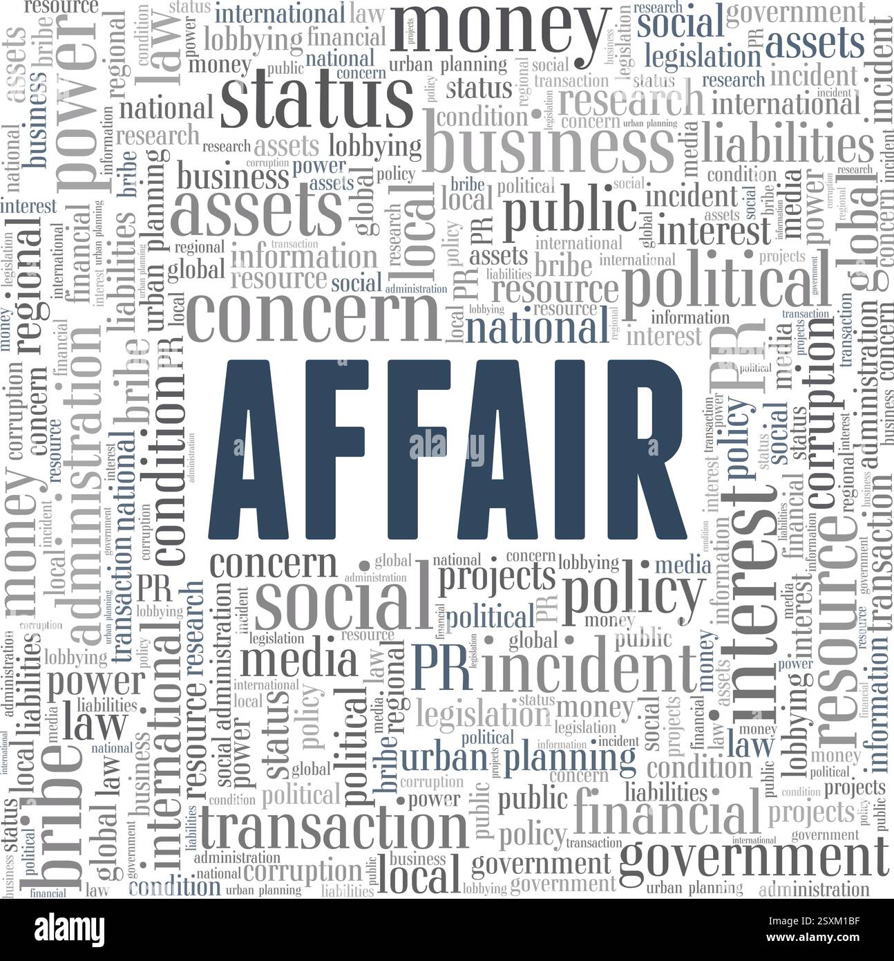 Affair vector illustration word cloud isolated on a white background ...