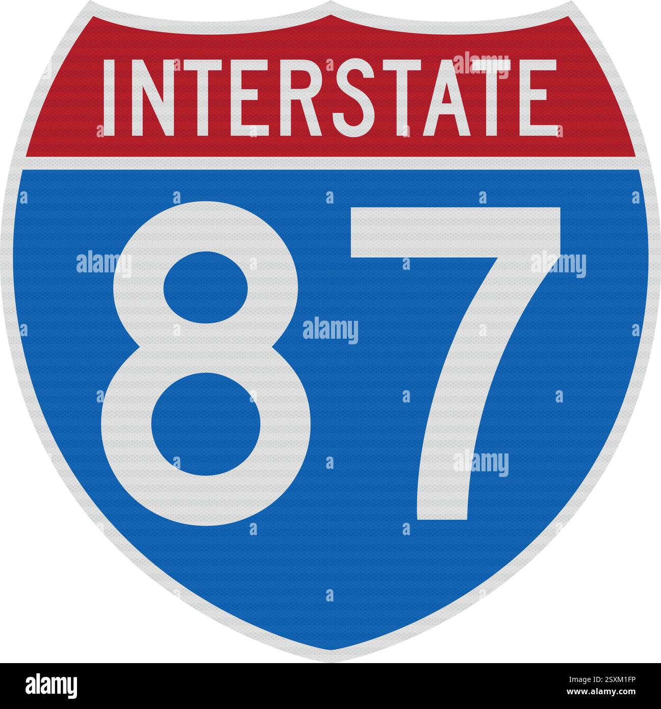 Vector illustration of the New York Interstate 87 road sign Stock Vector Image & Art - Alamy