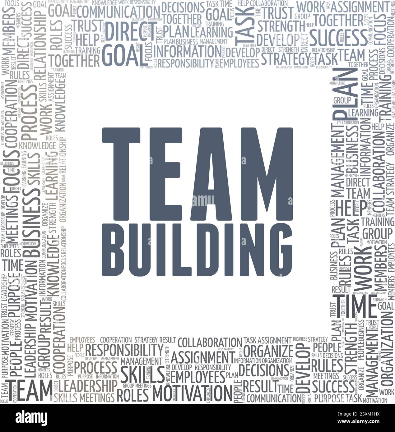 Team Building vector illustration word cloud isolated on a white background Stock Vector Image ...