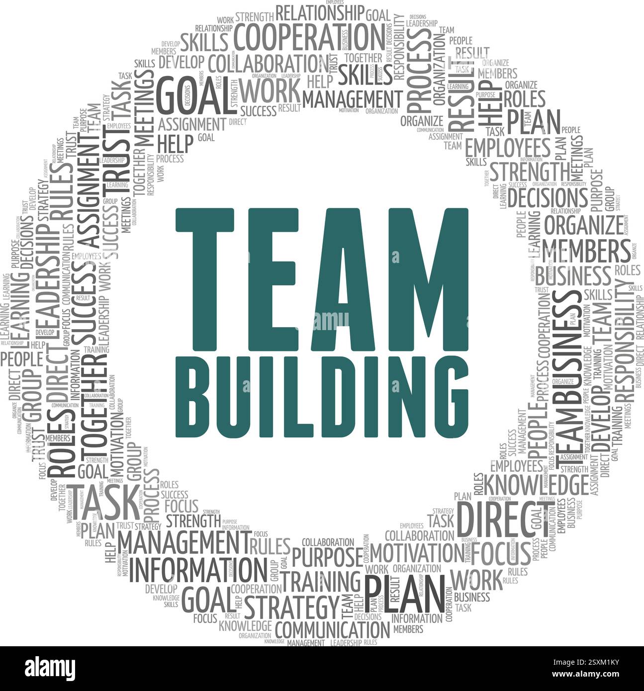 Team Building vector illustration word cloud isolated on a white ...