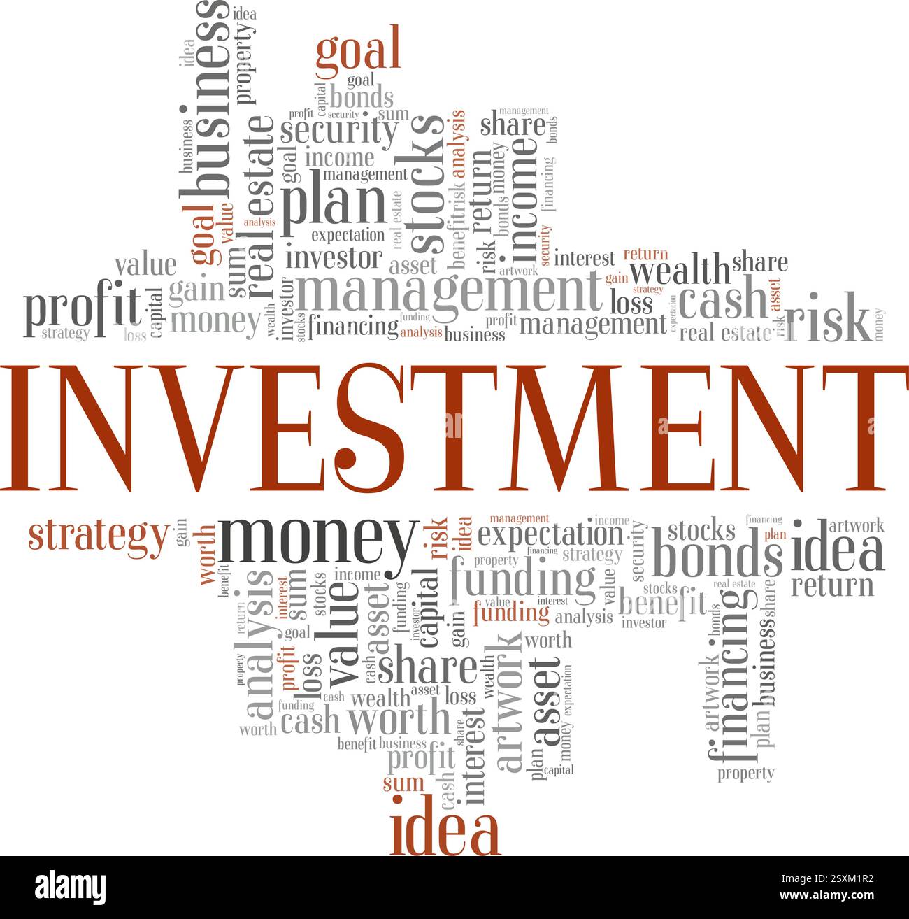 Investment vector illustration word cloud isolated on a white ...