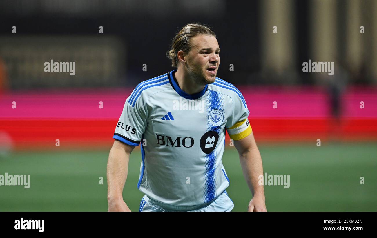 CF Montréal midfielder Samuel Piette (6) works during the first half of ...