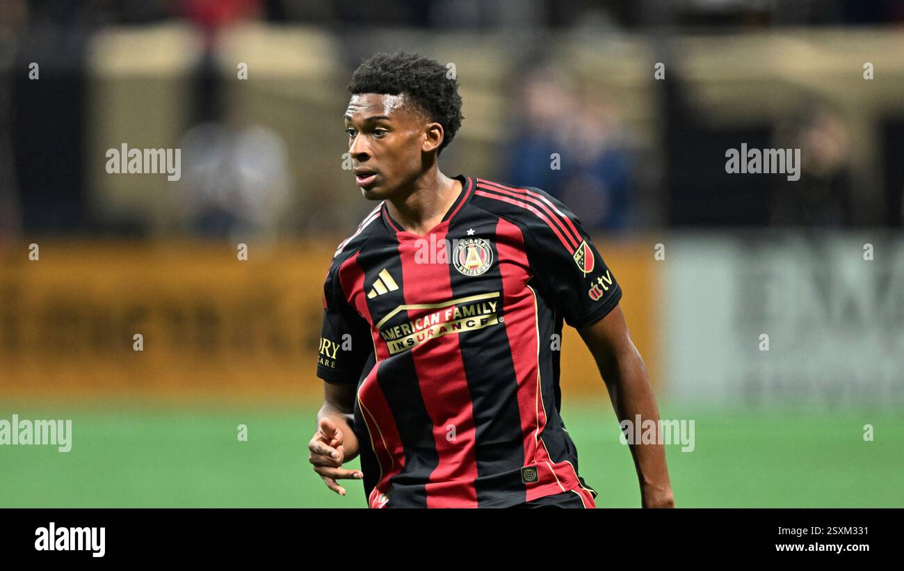 Atlanta United defender Matthew Edwards (47) works during the second ...