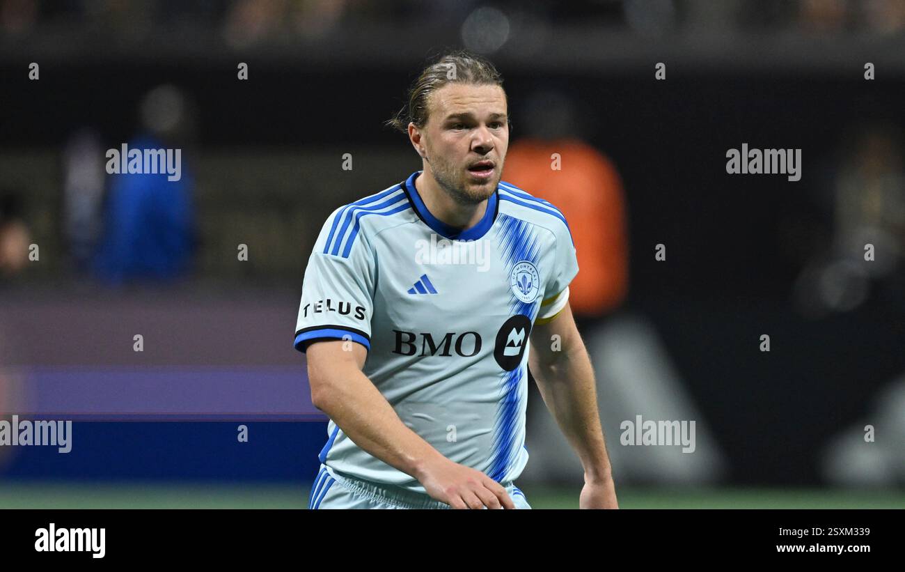 CF Montréal midfielder Samuel Piette (6) works during the first half of ...