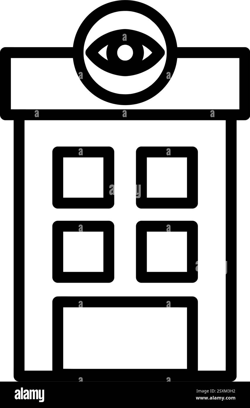 Eye doctor hospital building icon Stock Vector Image & Art - Alamy