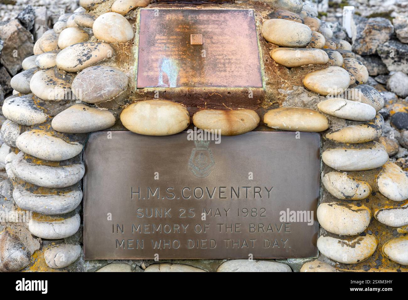 HMS Coventry Memorial, 25th May 1982, Falklands War, / Conflict, Pebble ...