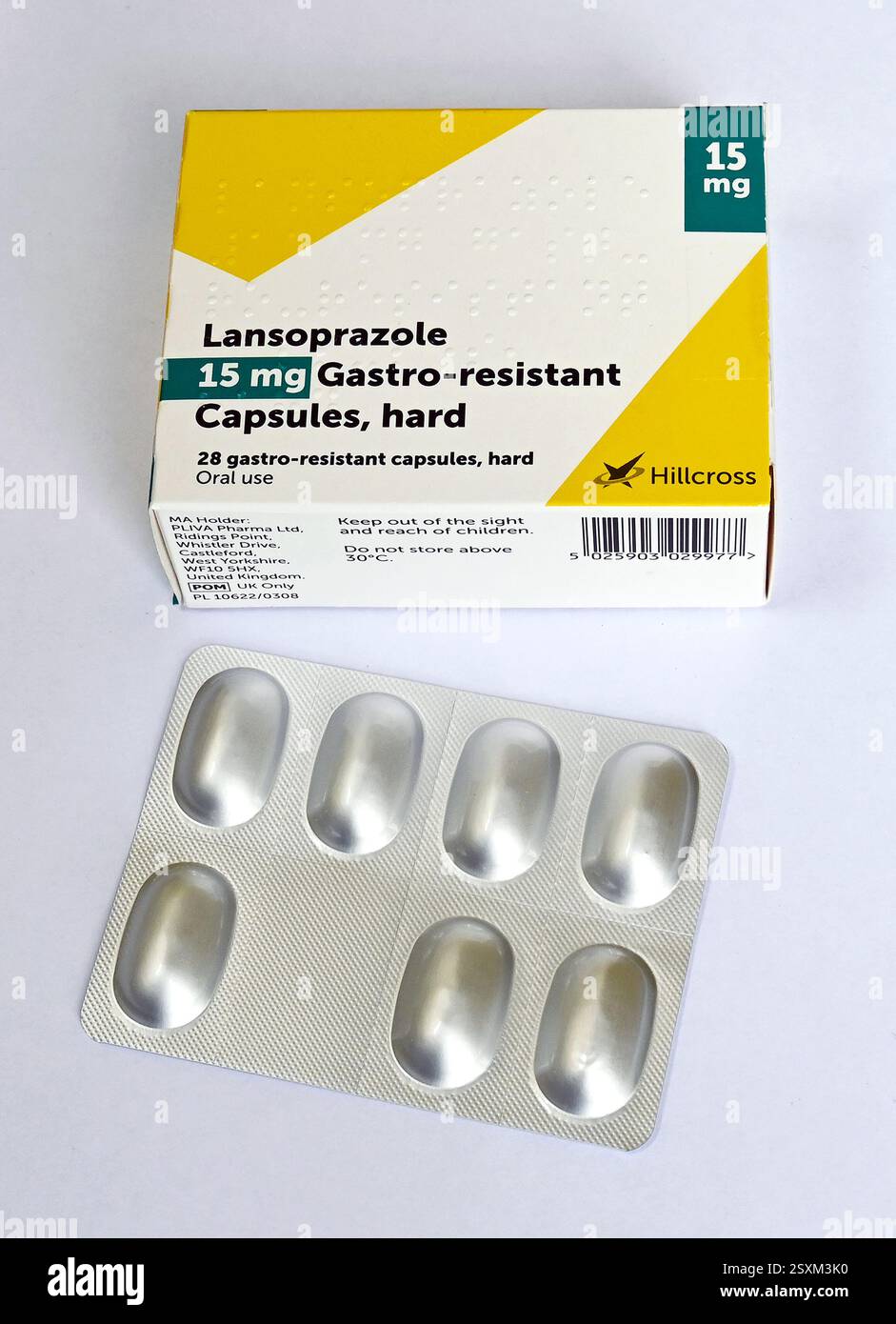 Photograph of a pack of Lansoprazole 15mg Gastro-resistant Capsules ...