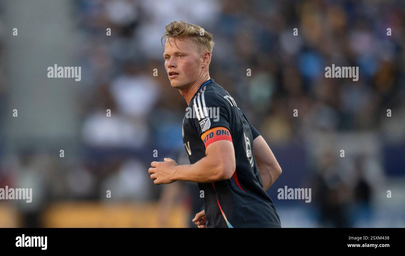 San Diego FC defender Jeppe Tverskov (6) runs during an MLS soccer ...