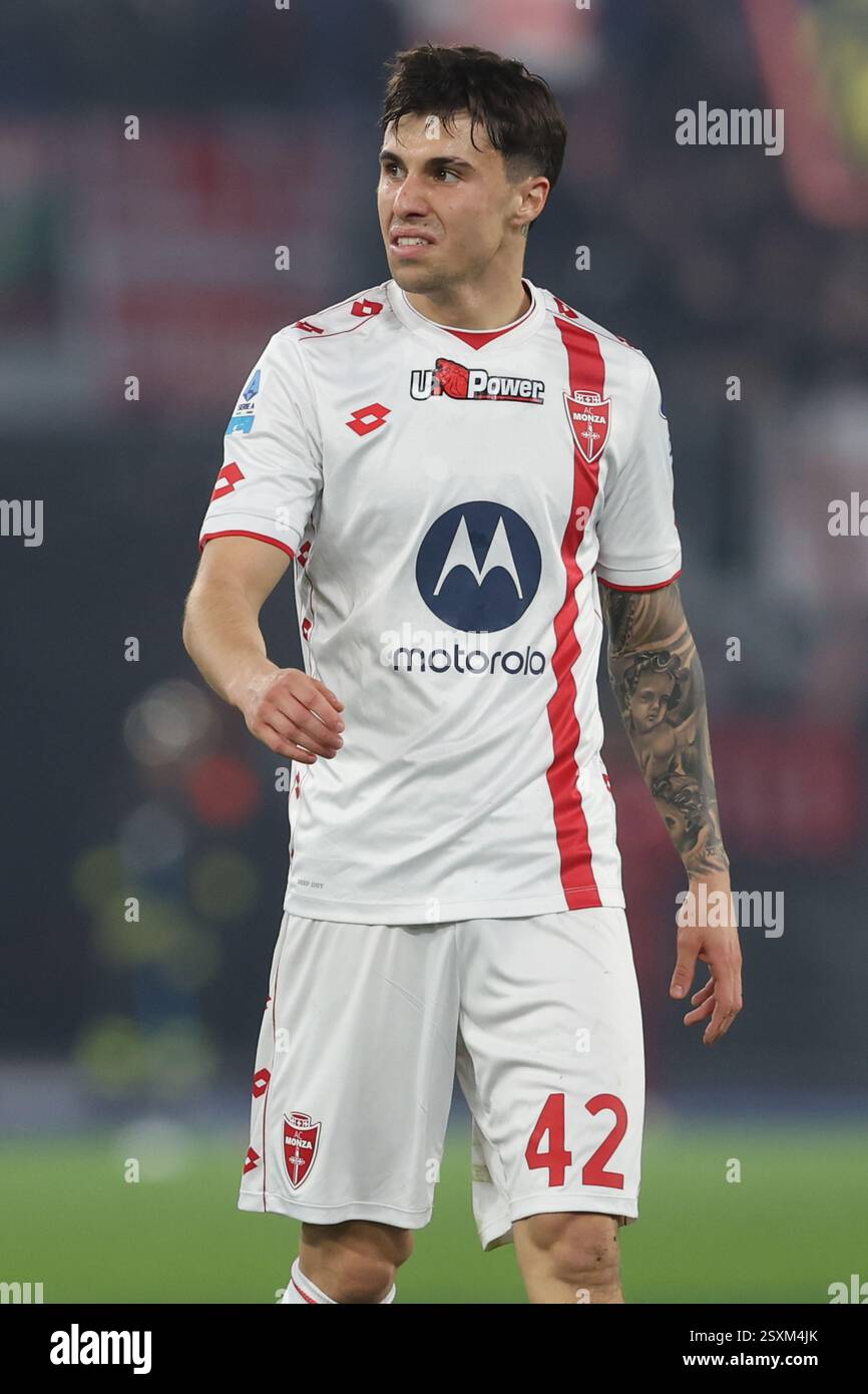 Alessandro Bianco of Monza seen in action during Italian football ...