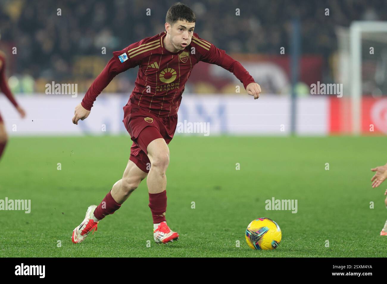 Matias Soule of Roma seen in action during Italian football ...