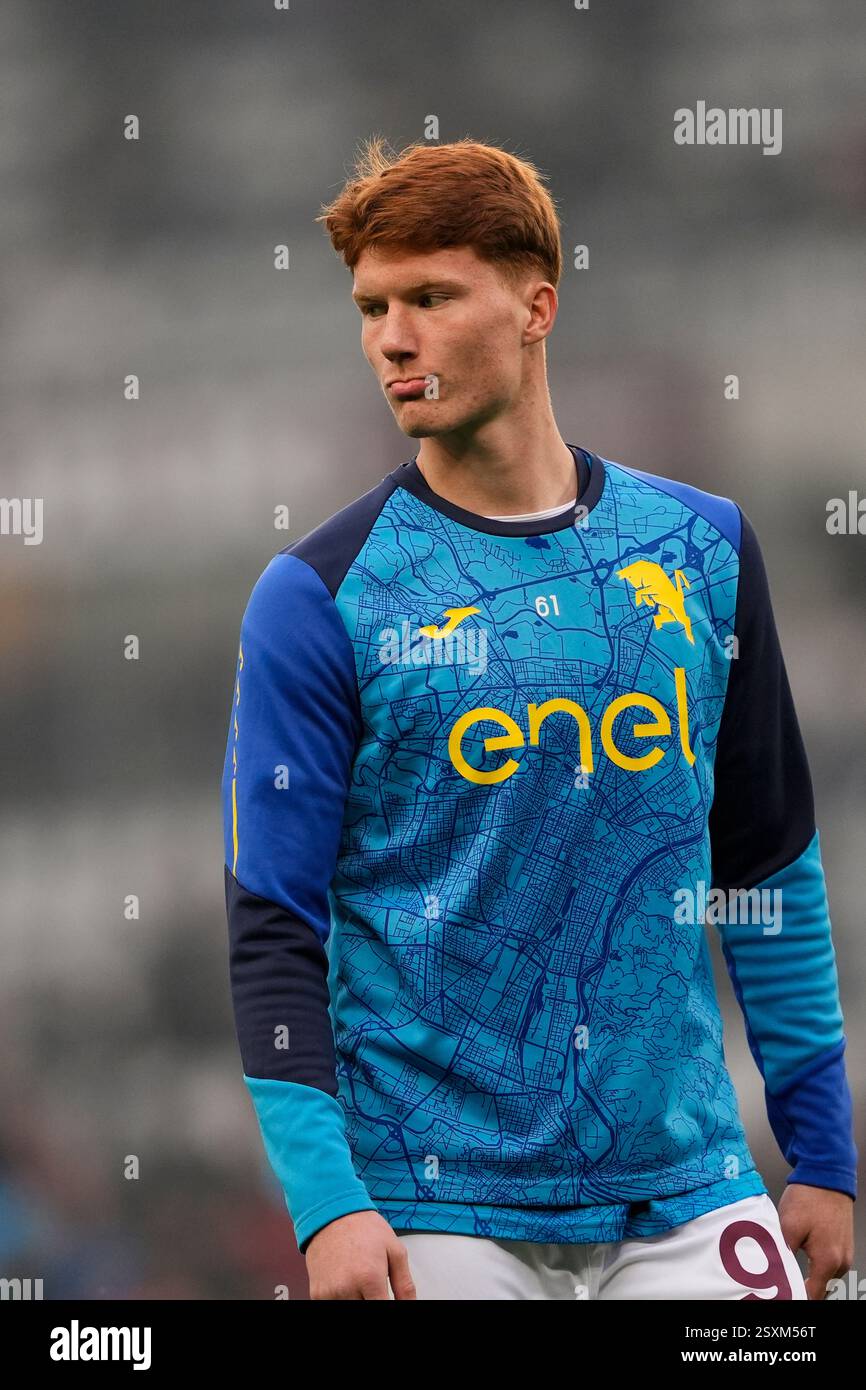 Senan Mullen during the warm up before the Serie A soccer match between ...