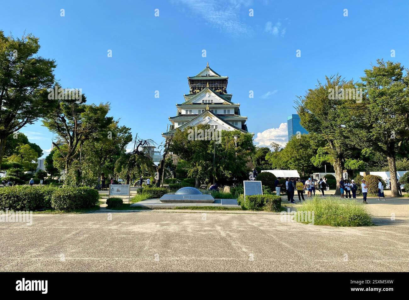 The majestic and renowned Osaka castle, high in its magnificence Stock ...