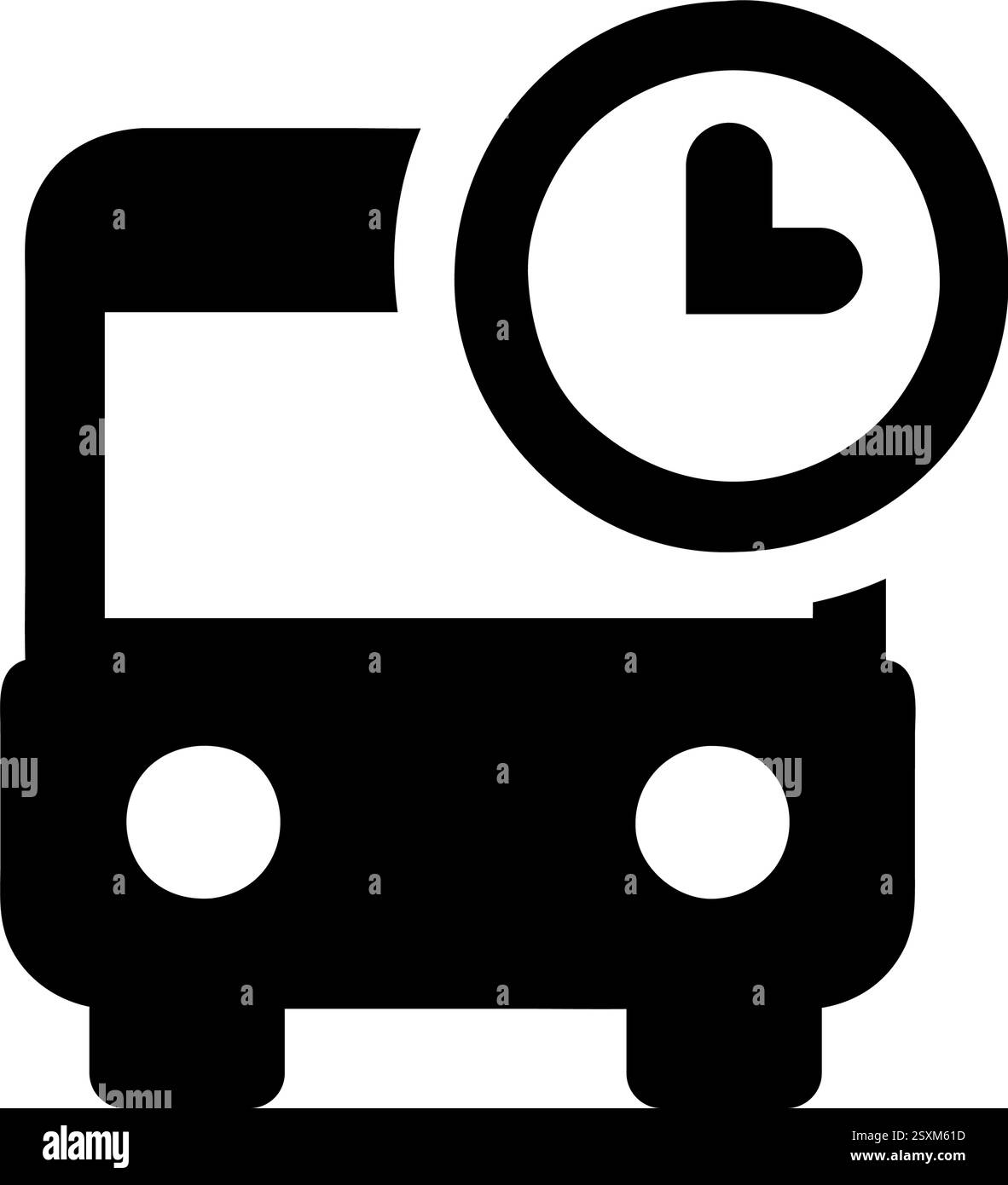 Bus with clock icon Stock Vector Image & Art - Alamy