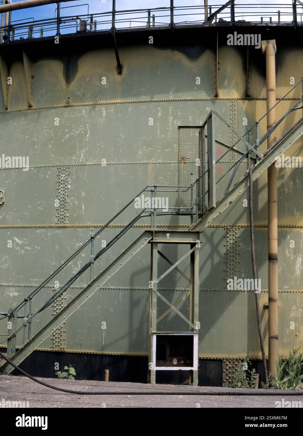 Demolition of the gas works site and gasometer at New Inn, near ...