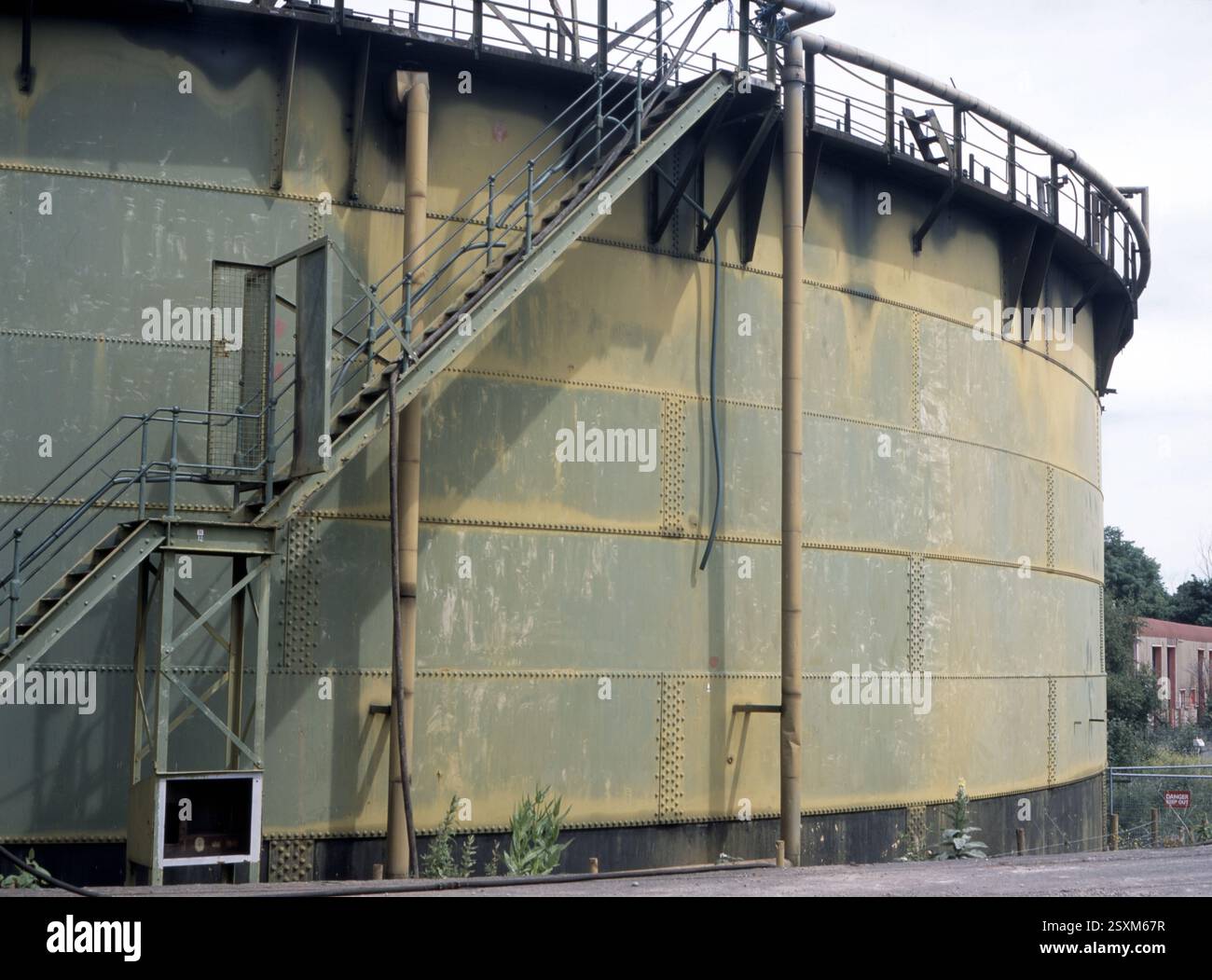 Demolition of the gas works site and gasometer at New Inn, near ...