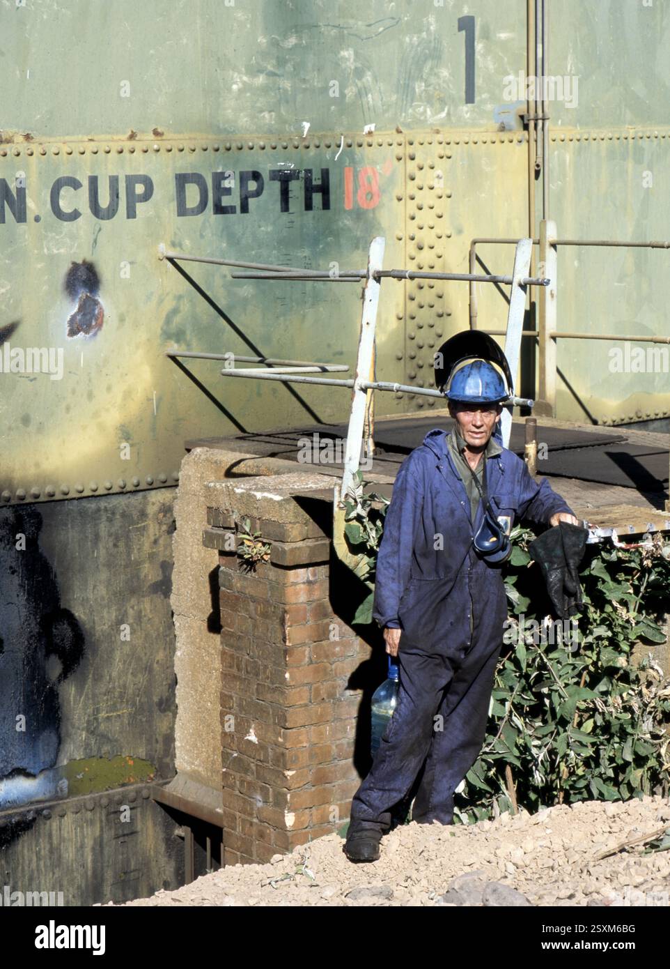 Demolition of the gas works site and gasometer at New Inn, near ...