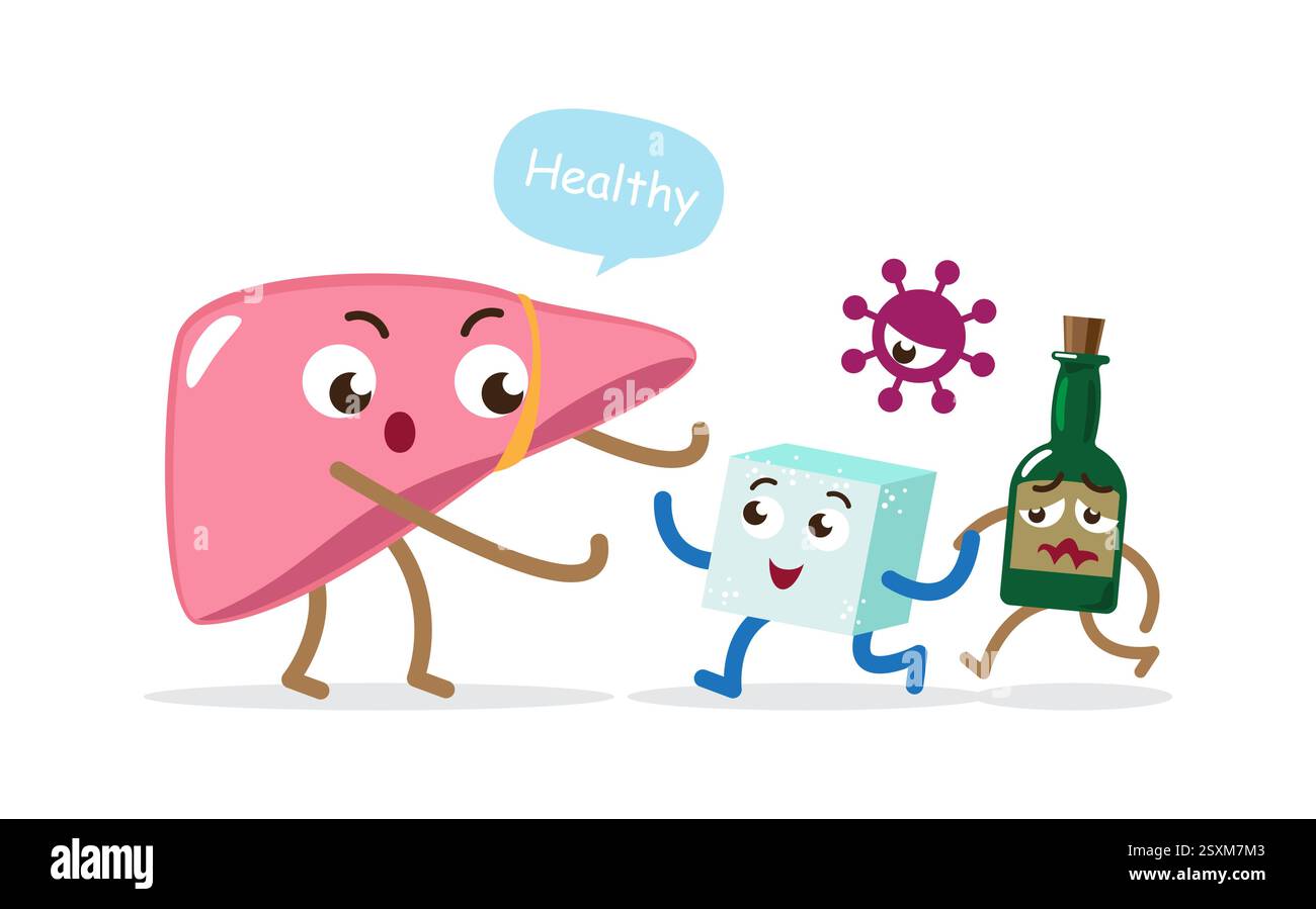Healthy liver with sugar, hepatitis virus, alcohol . Cute medical ...