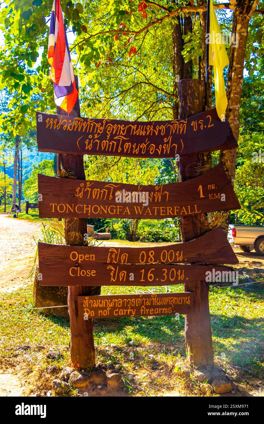 Khao Lak Phang Nga Thailand 08. February 2020 Ton Chongfa Waterfall ...