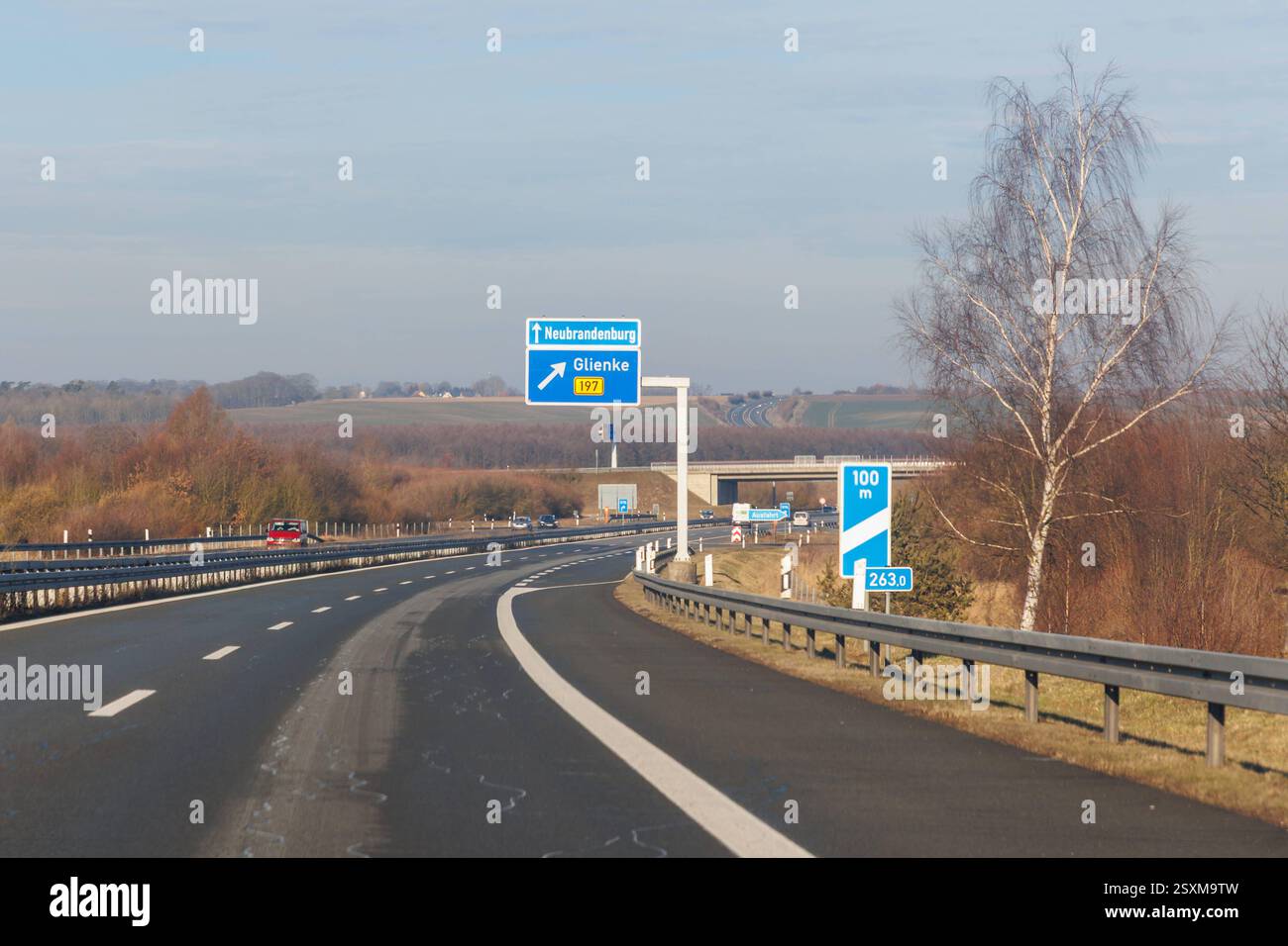 22.02.2025: Autobahn A20 Auffahrt und Abfahrt Glienke und ...