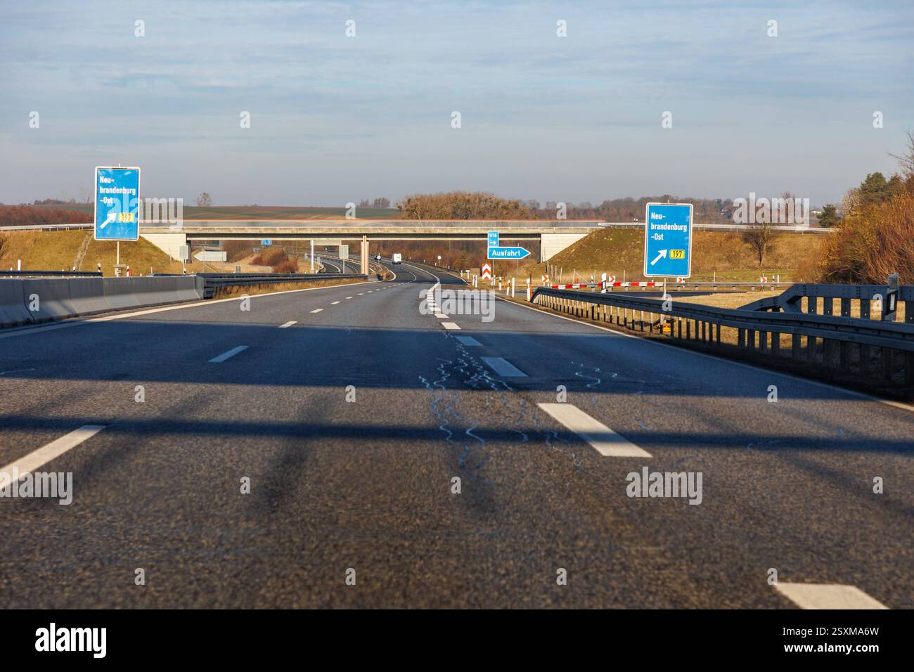 22.02.2025: Autobahn A20 Auffahrt und Abfahrt Glienke und ...