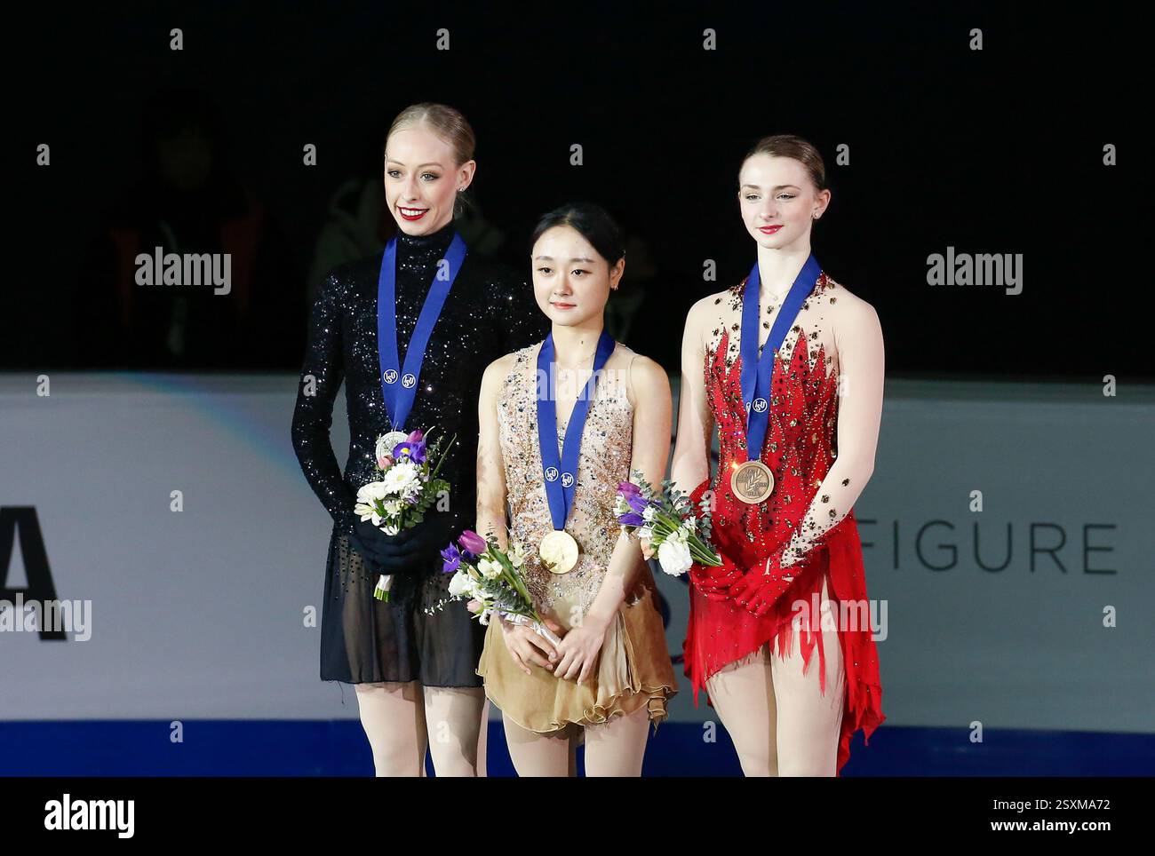 Seoul, South Korea. 23rd Feb, 2025. (L-R) Silver medalist Bradie ...