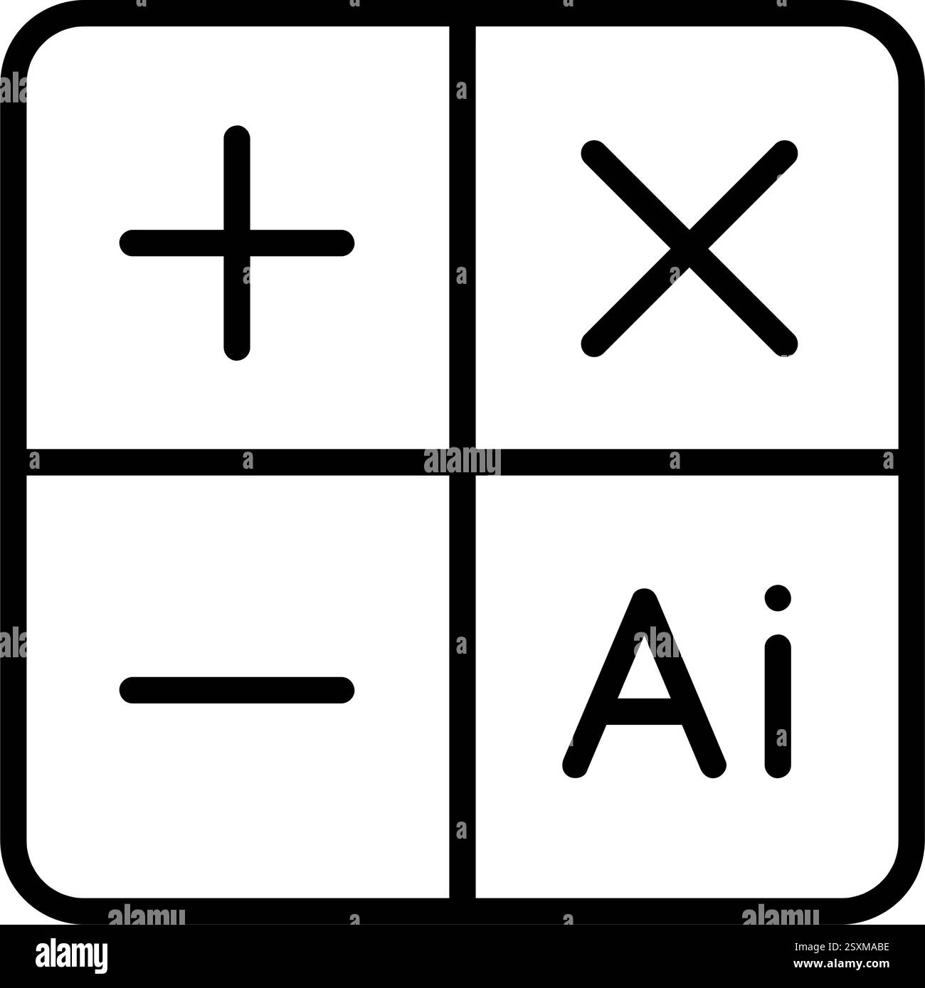 AI education math icon Stock Vector Image & Art - Alamy