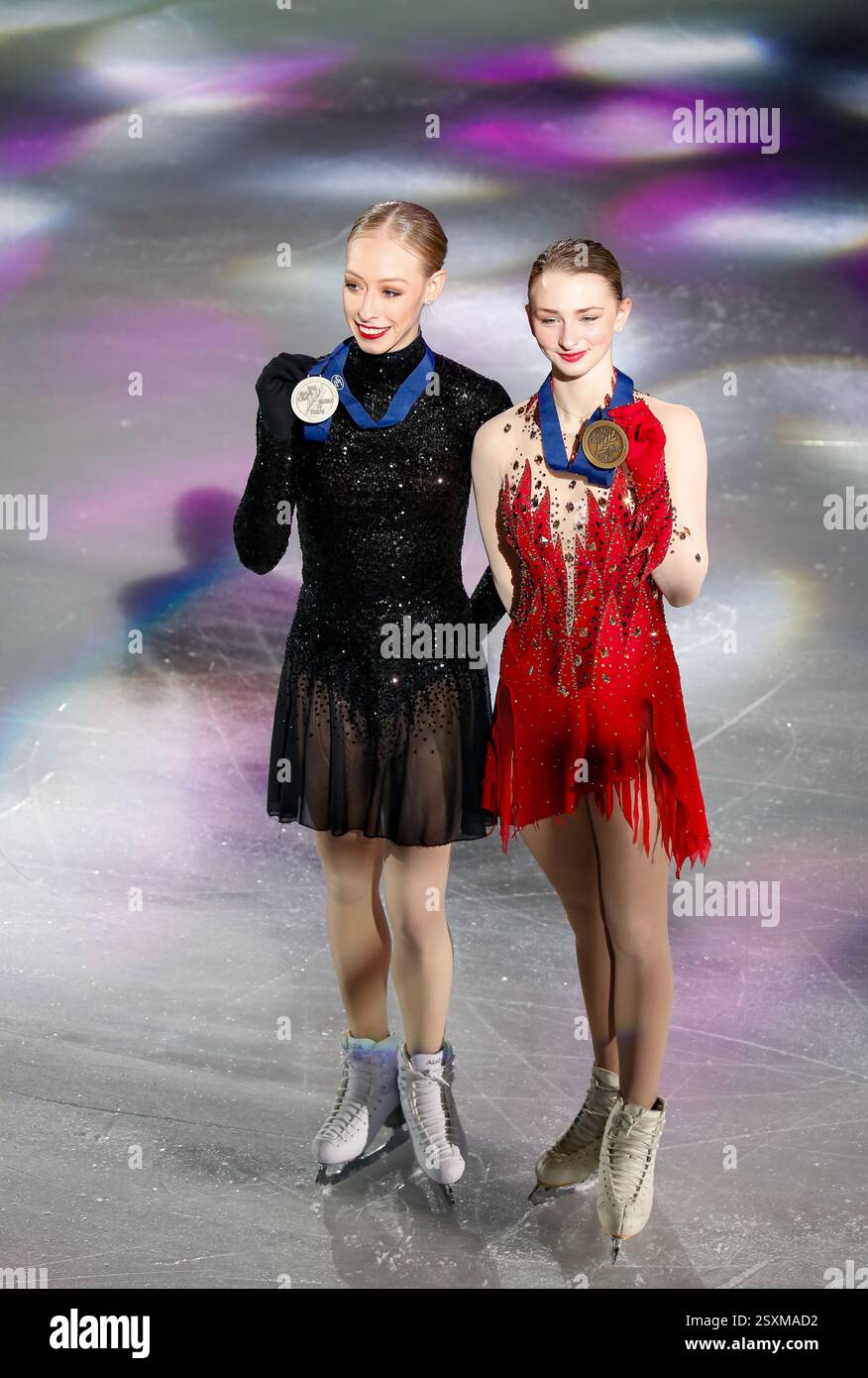 Seoul, South Korea. 23rd Feb, 2025. (L-R) Silver medalist Bradie ...