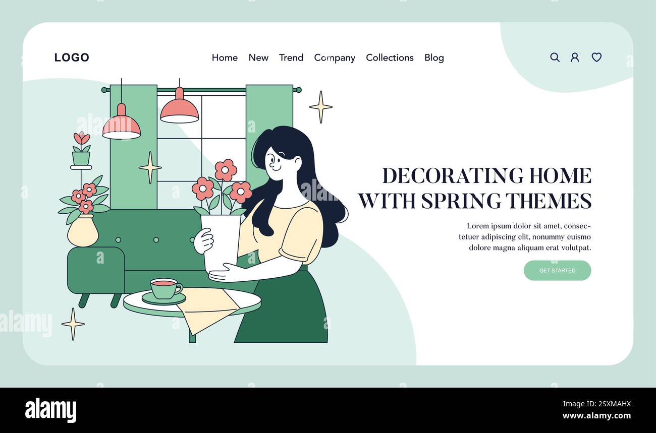 Spring home decoration inspiration for enhancing interior aesthetics. A ...