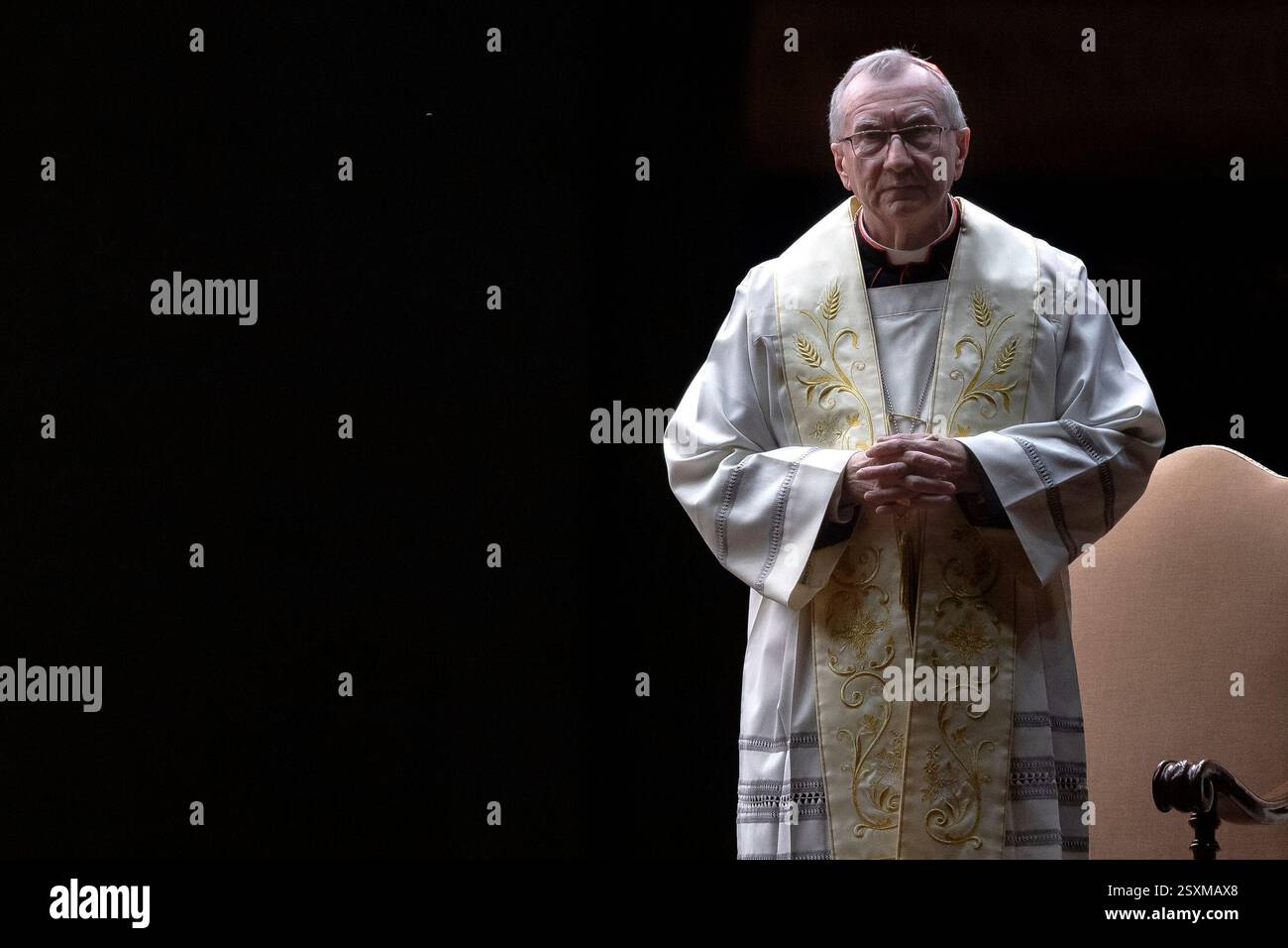 Vatican City, Vatican, 24 February 2025. Cardinal Pietro Parolin ...