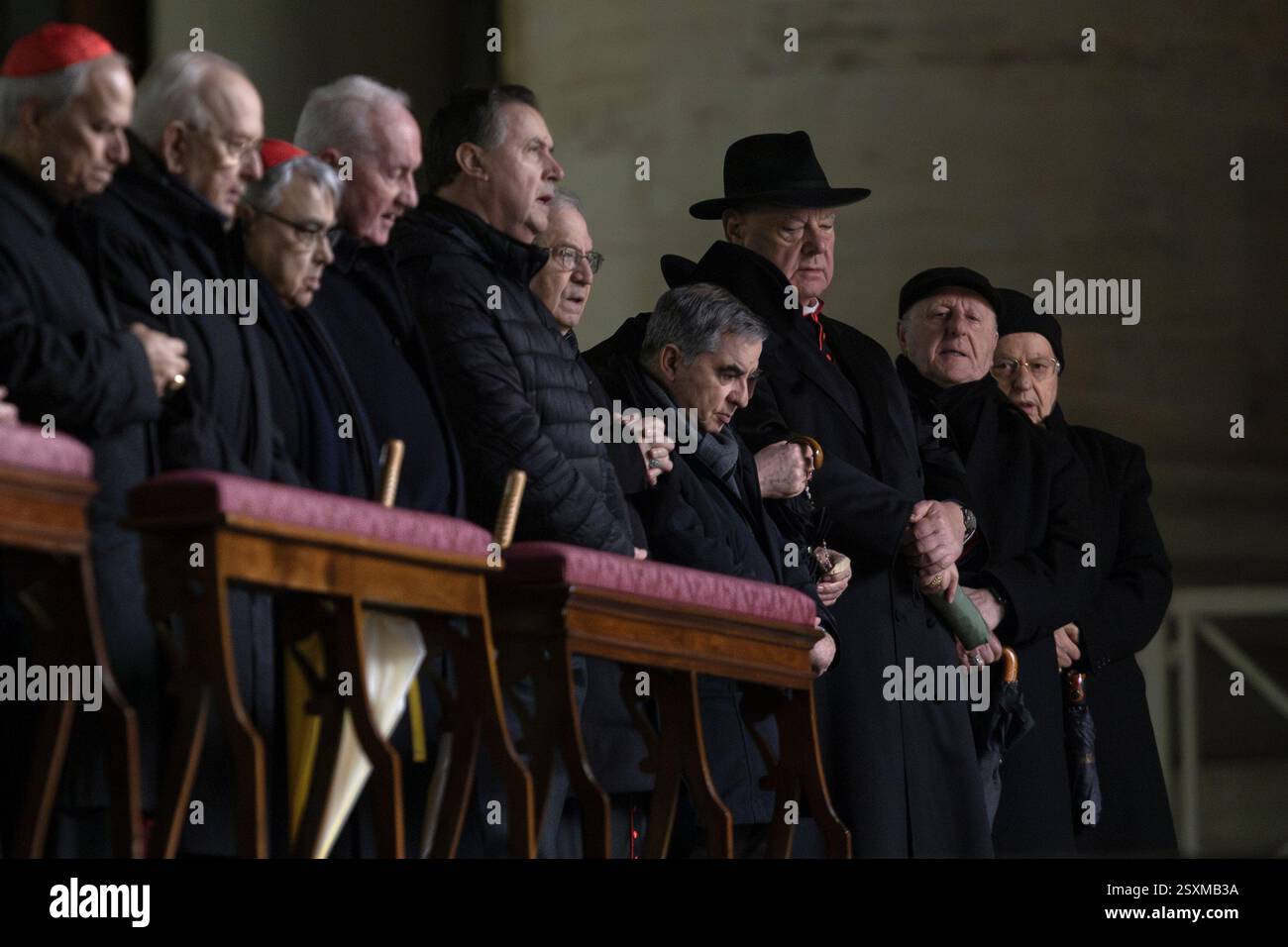 Vatican City, Vatican, 24 February 2025. From right, Cardinals Lorenzo ...
