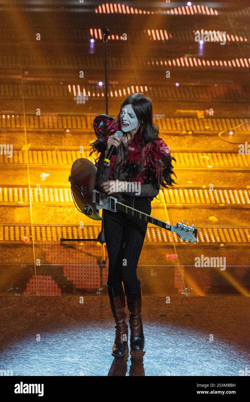 Sanremo, Italy. 16th Feb, 2025. Lucio Corsi Italian singer-songwriter ...