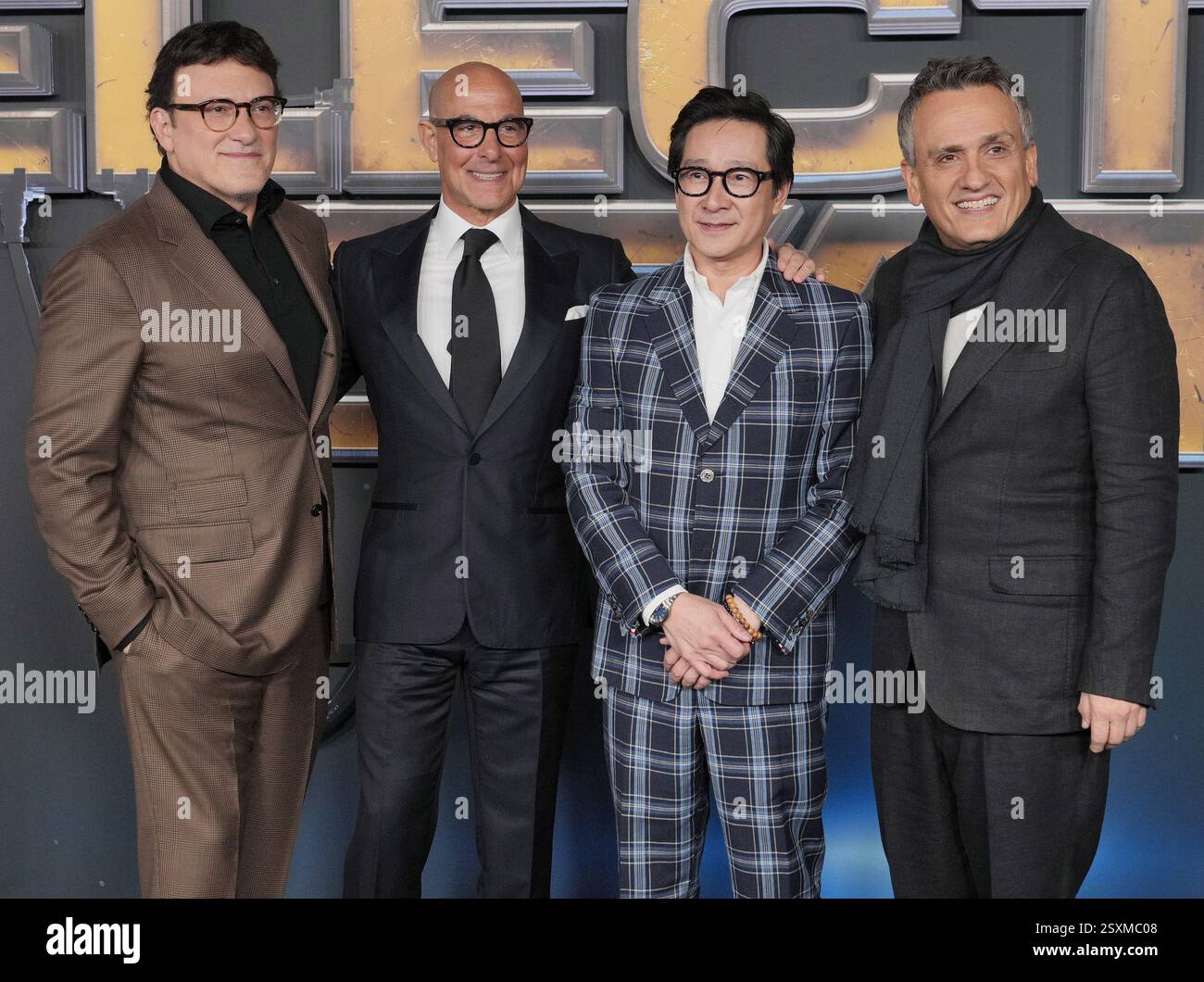 (L-R) Anthony Russo, Stanley Tucci, Ke Huy Quan and Joe Russo at ...