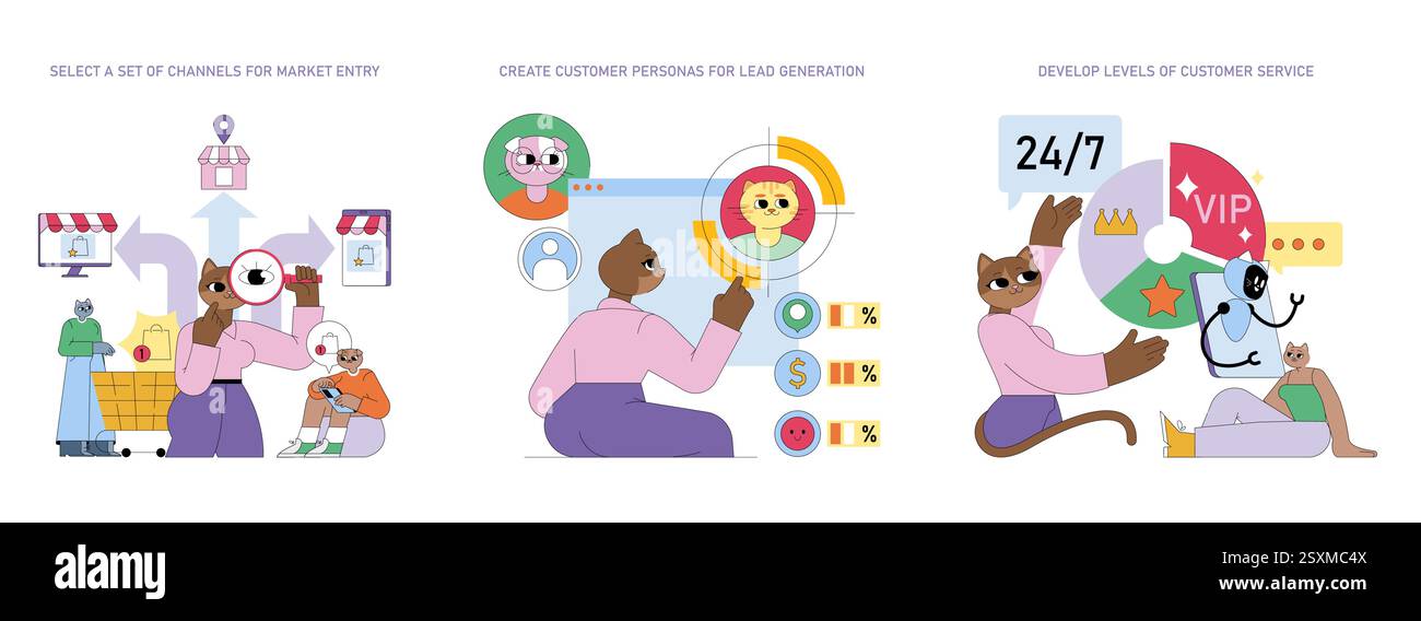 Marketing Tools concept. Exploring various strategies for effective ...