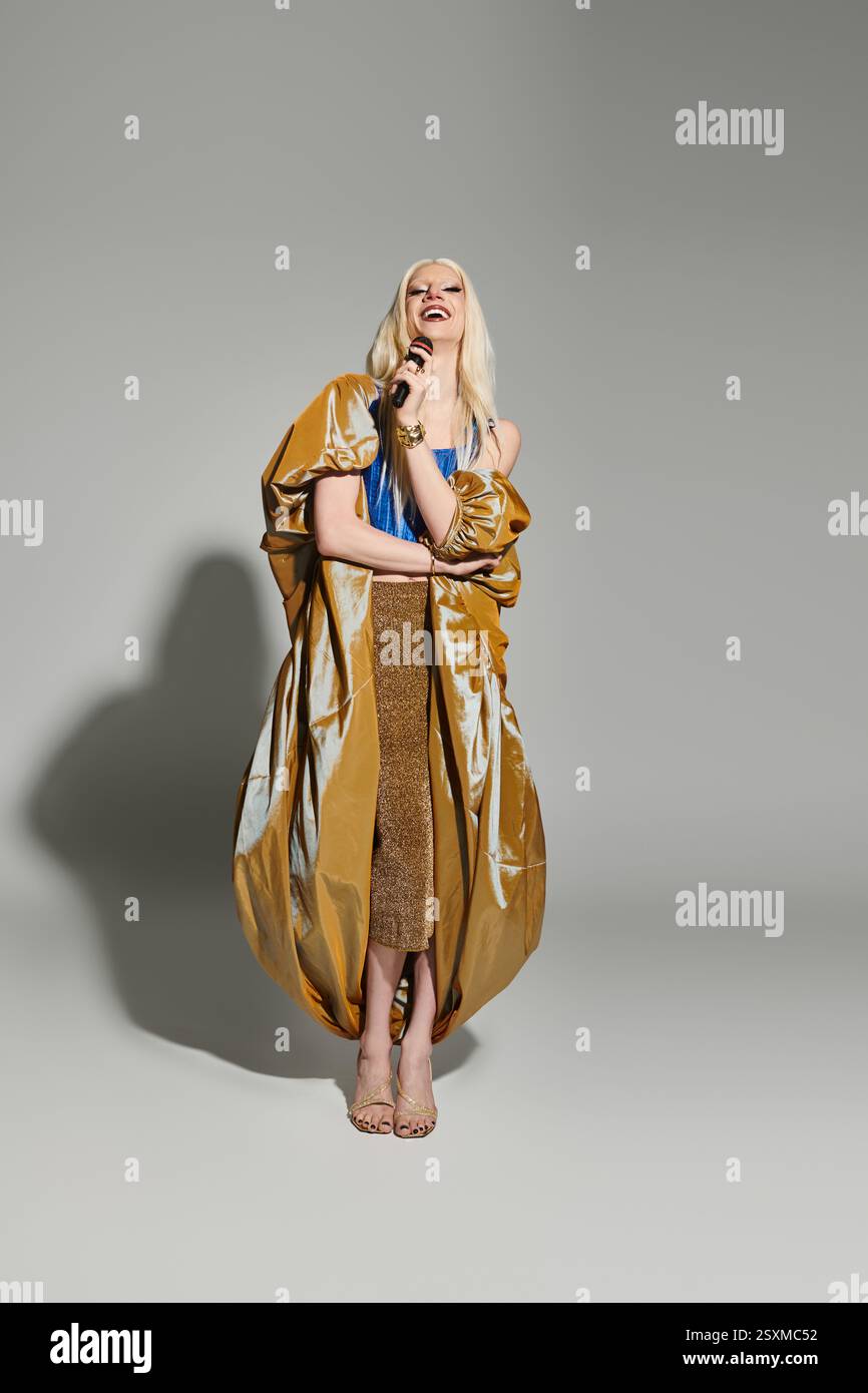 Stylish young drag queen exudes confidence and trends while modeling in ...