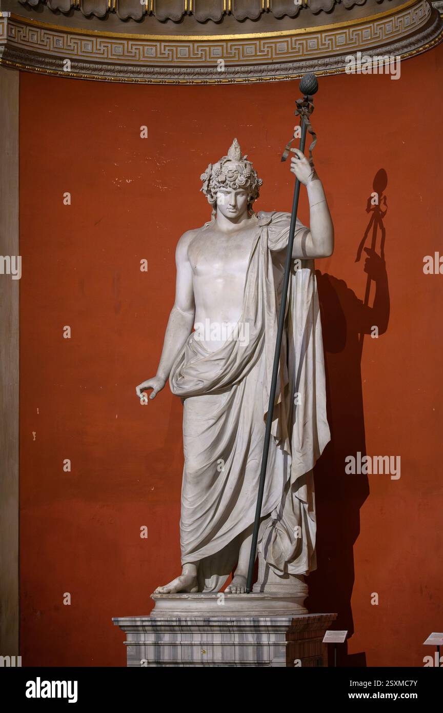 Rome. Italy. The Braschi Antinous statue, the Round Hall, Pio ...