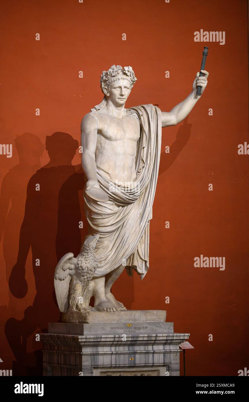 Rome. Italy. Statue of Roman Emperor Claudius (1 August 10 BC – 13 ...