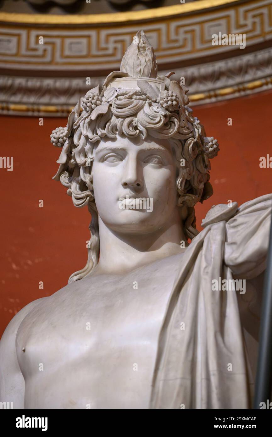 Rome. Italy. The Braschi Antinous statue, the Round Hall, Pio ...