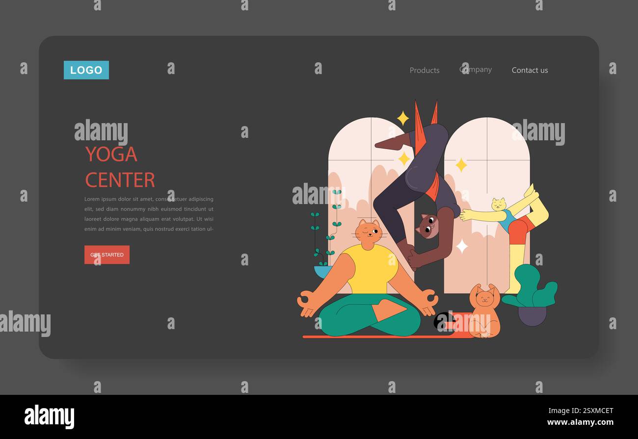 Yoga center promoting wellness and mindfulness. Engaging scene featuring diverse individuals ...