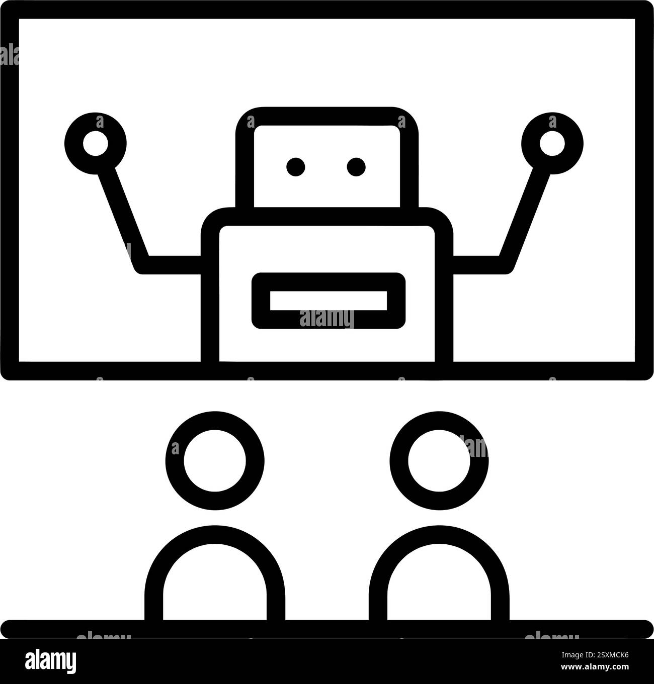 AI education robot icon Stock Vector Image & Art - Alamy