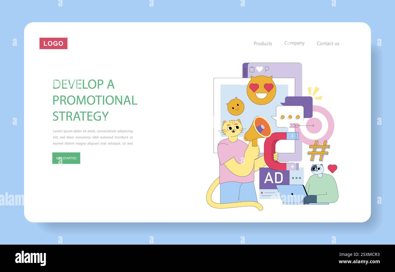 Marketing strategy development illustrated through engaging visuals ...