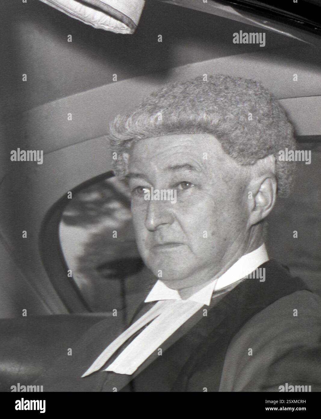 Judge Sir Fenton Atkinson pictured on his way to court at Chester, UK ...