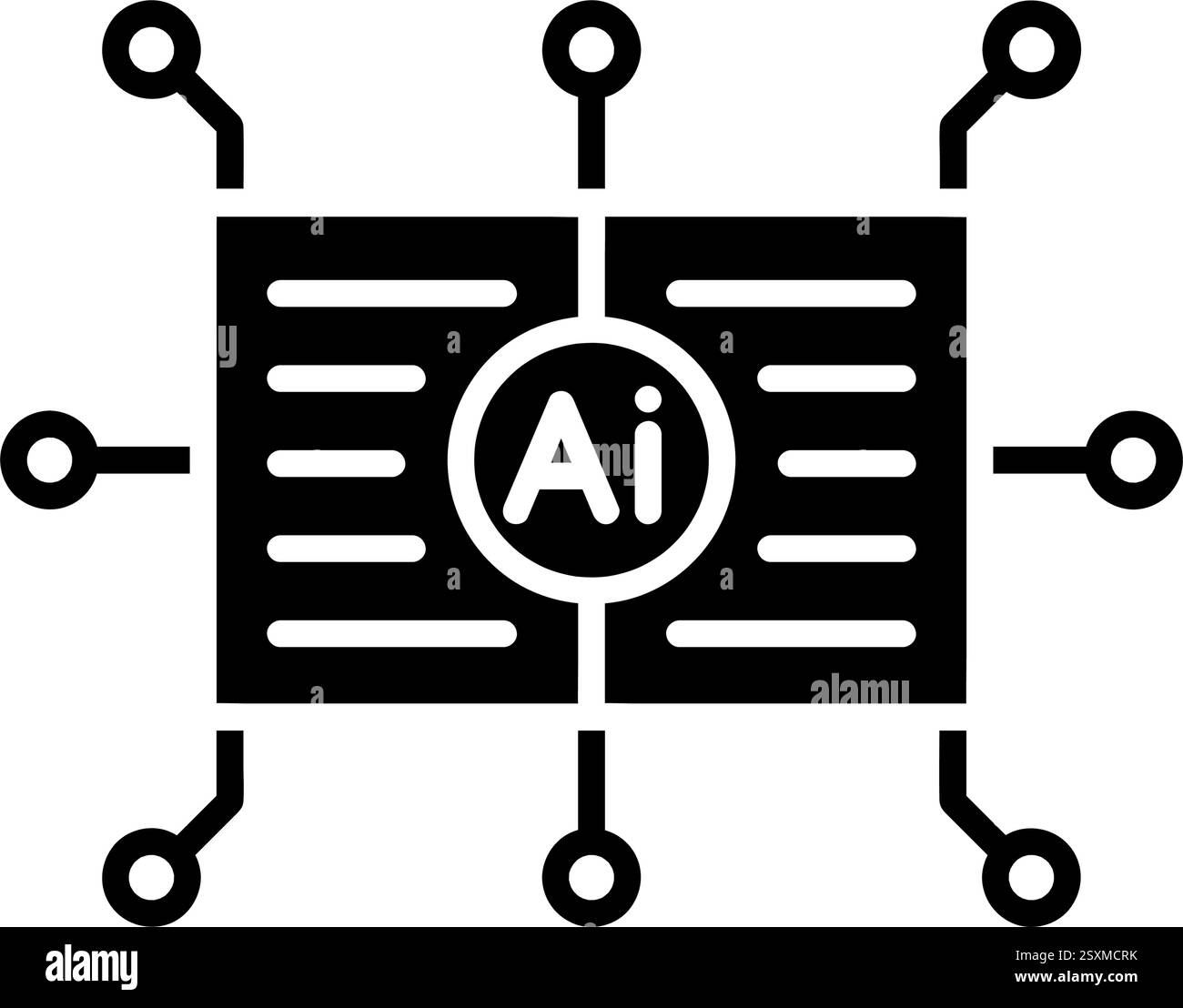 Ai processor icon Black and White Stock Photos & Images - Alamy