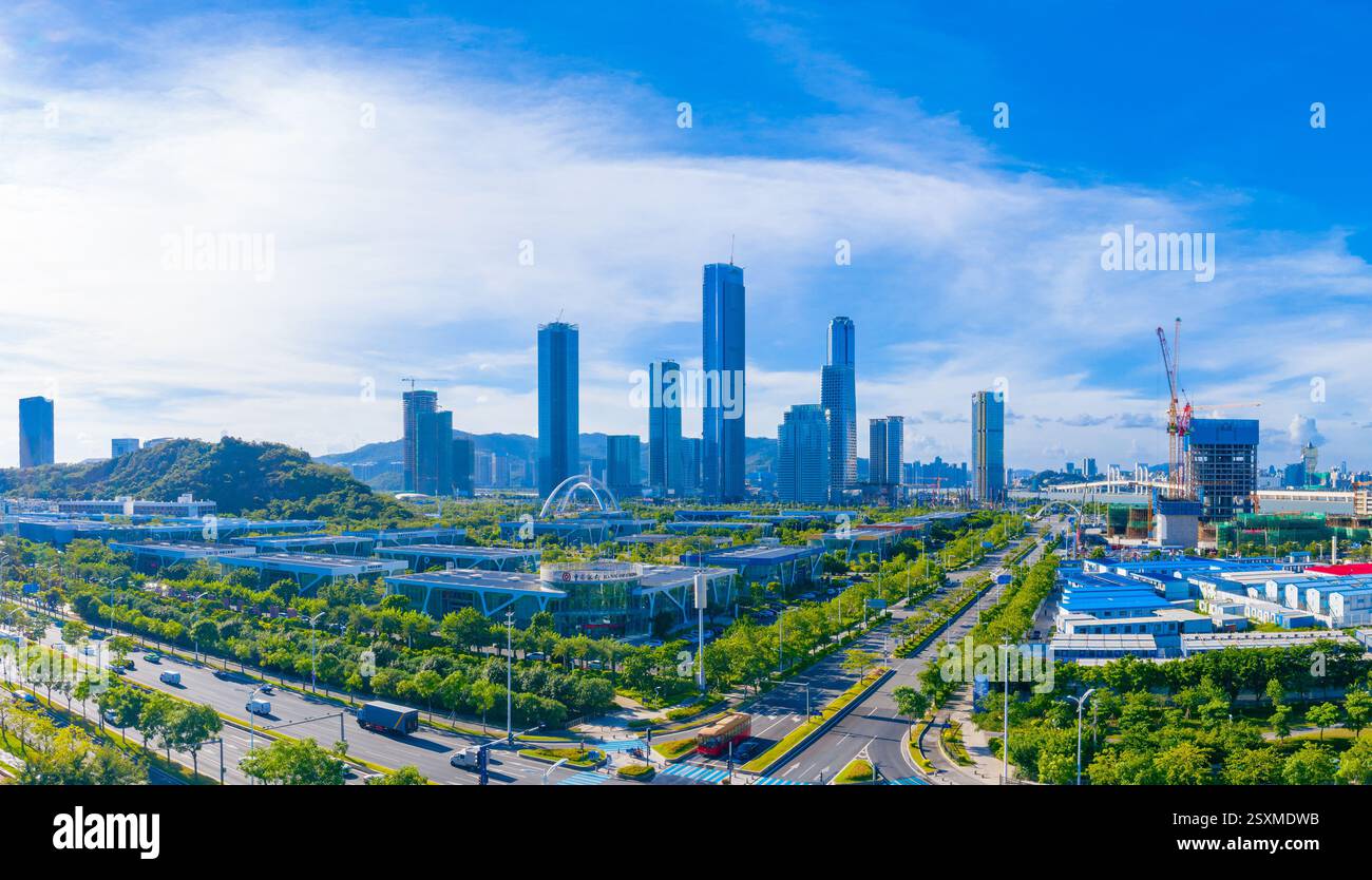 Hengqin Free Trade Zone City Scenery in Zhuhai, Guangdong Province ...