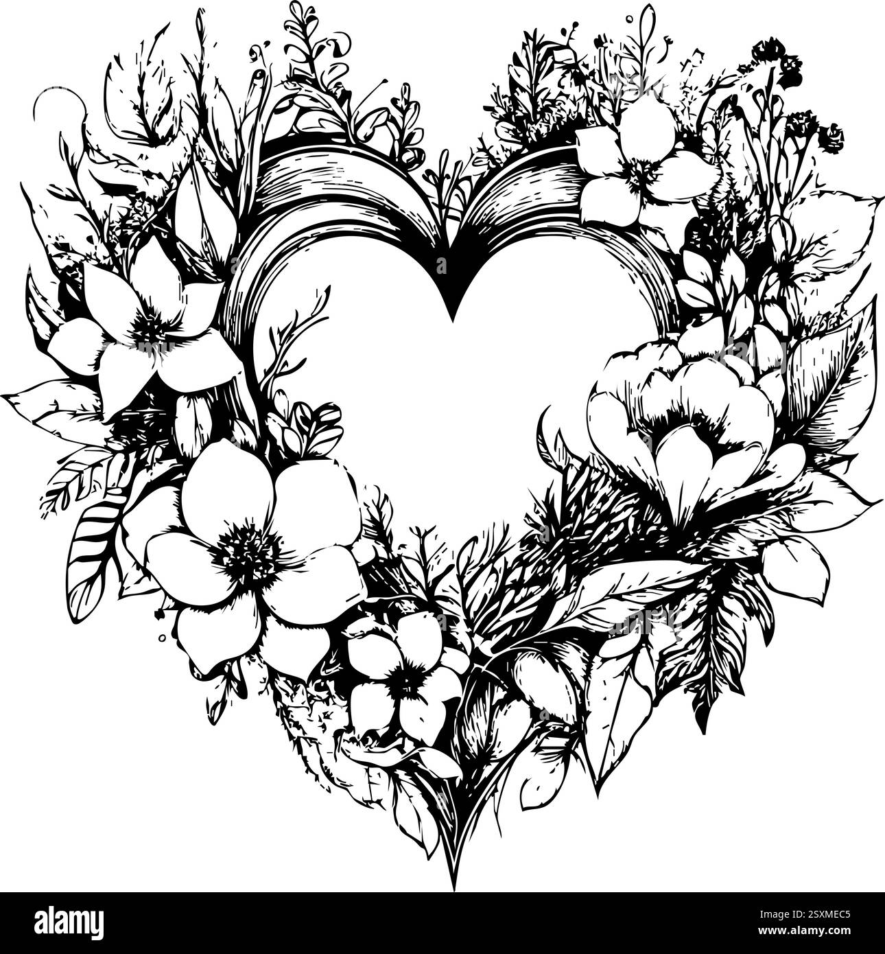 Heart shaped green leaf Stock Vector Images - Alamy