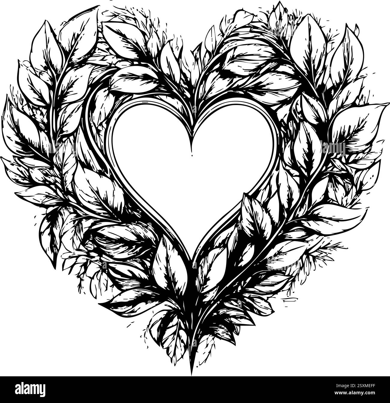 Hearts shaped Black and White Stock Photos & Images - Alamy