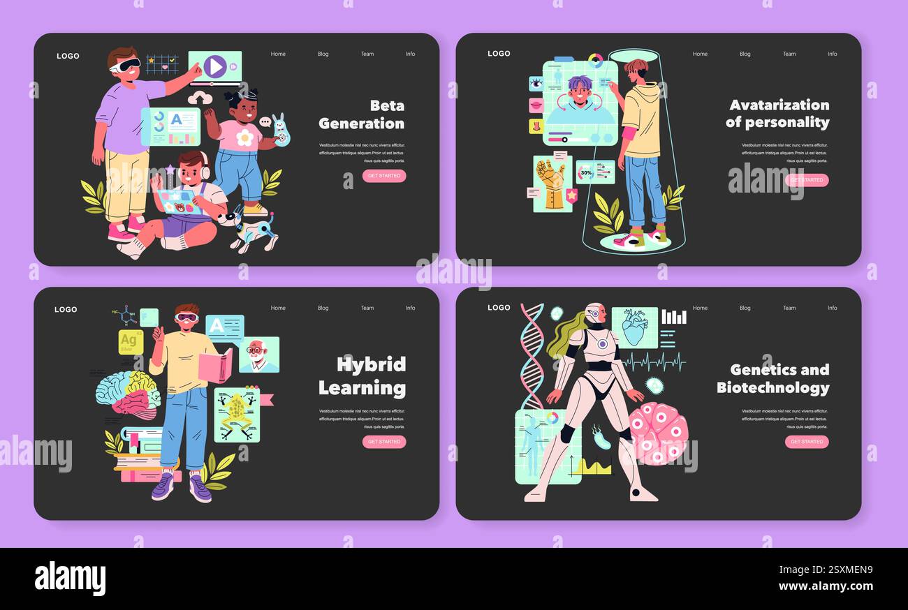 Beta Generation concept. Representation of the youth engaged with ...