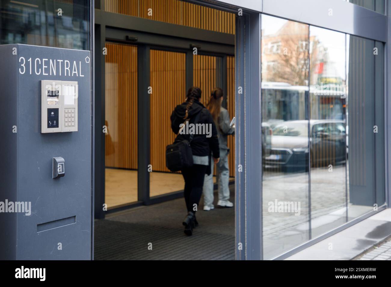 Brussels, Belgium. 25th Feb, 2025. The headquarters of the Belgian branch of telecommunications ...