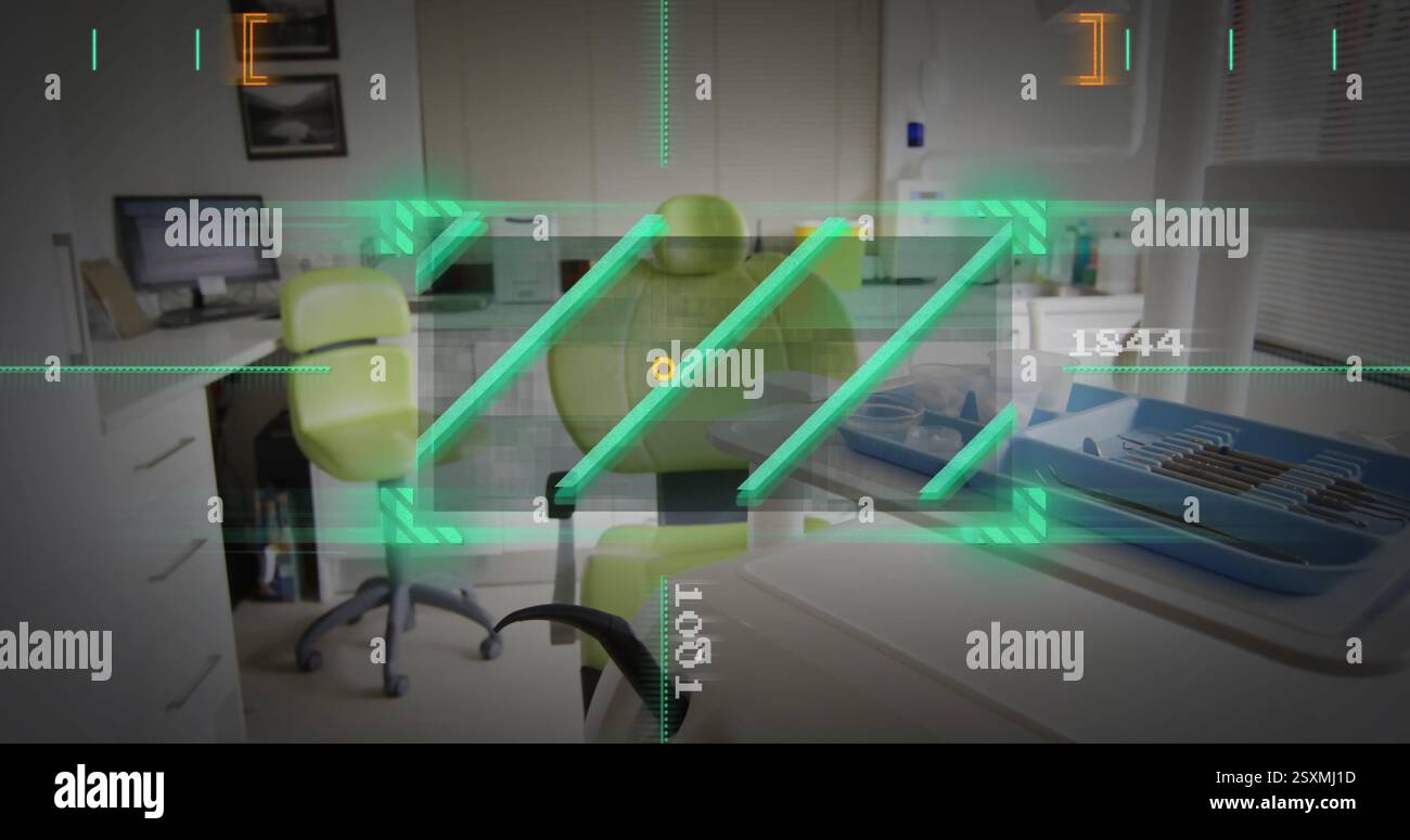 Image of data processing over lab Stock Photo - Alamy