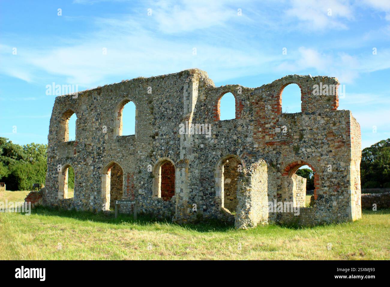 Greyfriars friary ruins in Dunwich village on the Suffolk coast, UK ...